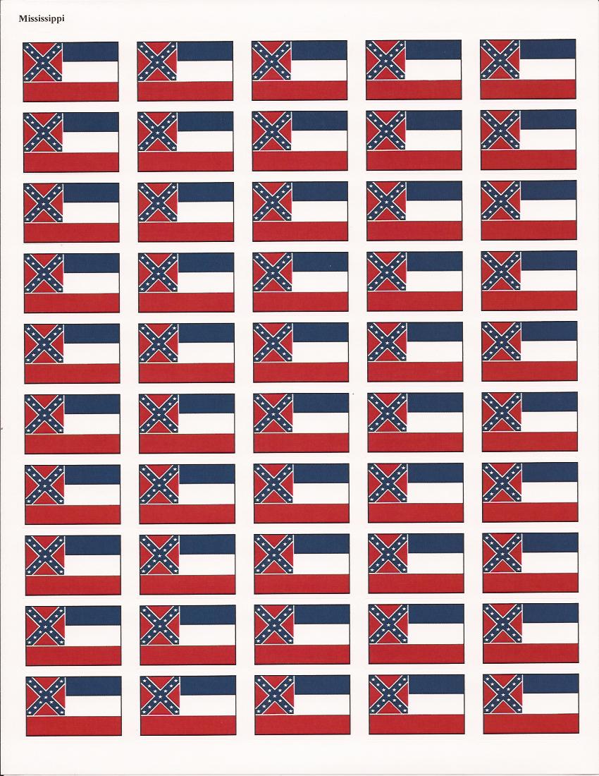 State flag stickers, Mississippi State flag stickers, state stickers ...
