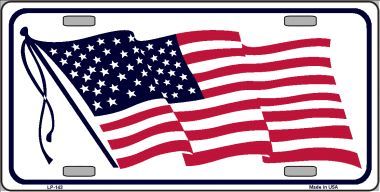 Patriotic License Plate US-143 | World Flags Direct
