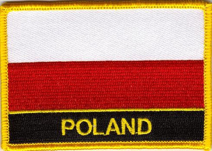 Poland | Flag Patch with Name | World Flags Direct