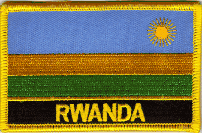 Rwanda | Flag Patch with Name | World Flags Direct
