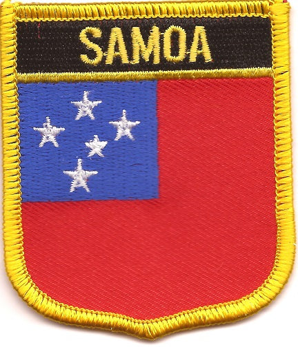 Samoa | Shield Flag Patch | World Flags Direct