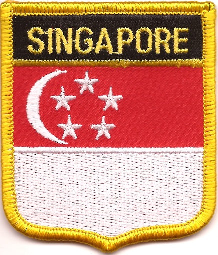 Singapore | Shield Flag Patch | World Flags Direct