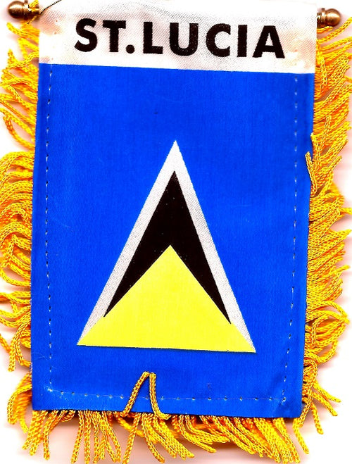 St. Lucia Mini Window Banner | World Flags Direct