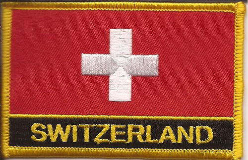 Switzerland | Flag Patch with Name | World Flags Direct