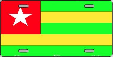 Togo | License Plate | World Flag Car Decorations On Sale | World Flags ...