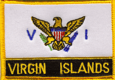 US Virgin Islands | Flag Patch with Name | World Flags Direct
