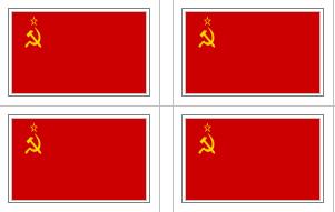 USSR | Country Flag Stickers | 50 Per Sheet | World Flags Direct