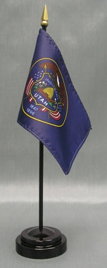 Utah | Miniature State Flag | Rayon 4″x6″ | World Flags Direct