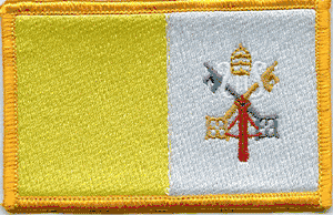 Vatican City Rectangle Flag Patch | World Flags Direct