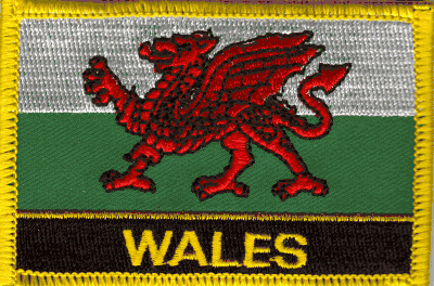 Wales | Flag Patch with Name | World Flags Direct